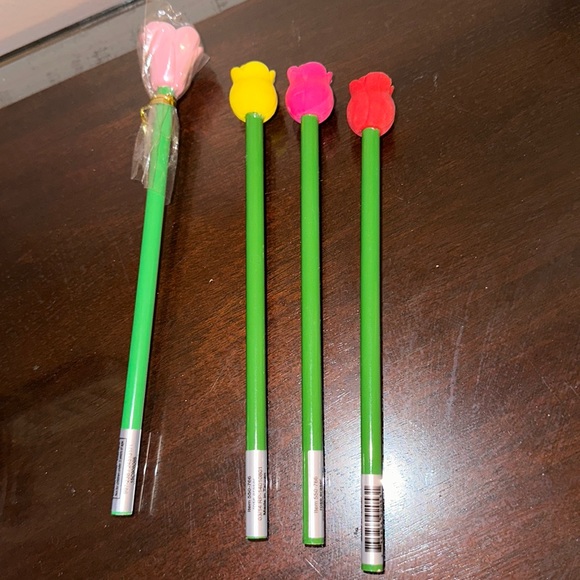 Other | 4 Rose Eraser Pencils | Poshmark